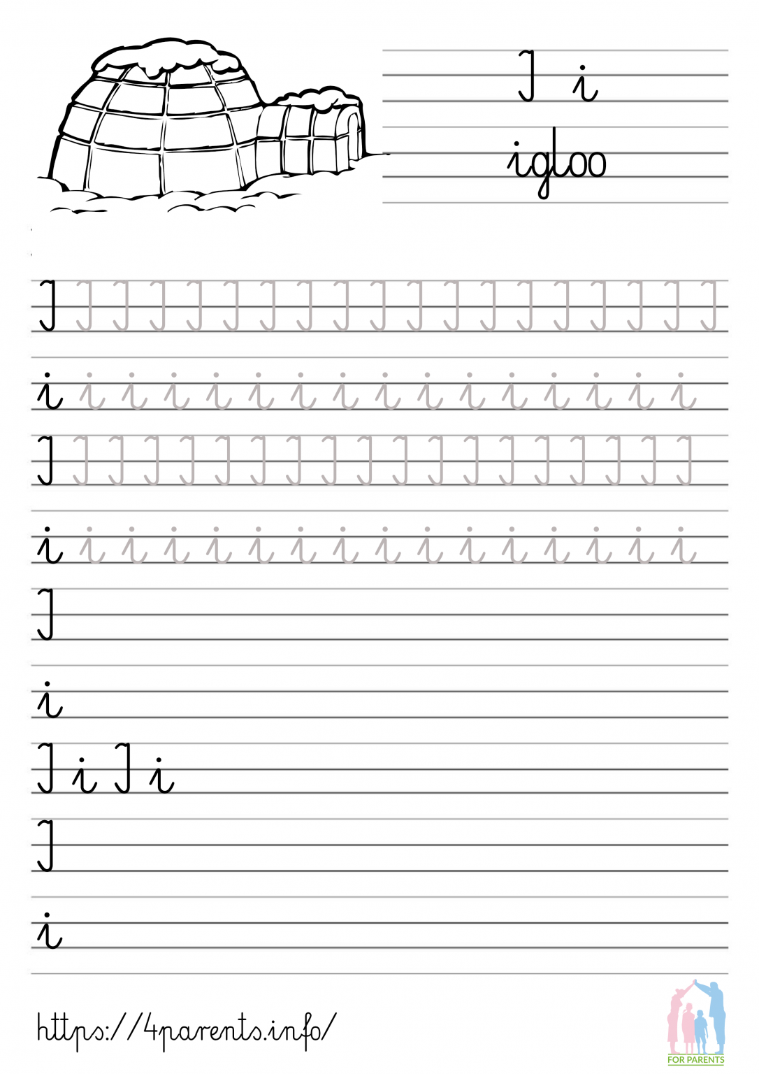 Nauka pisania liter - G literki do nauki pisania - Dla rodziców Dla dzieci