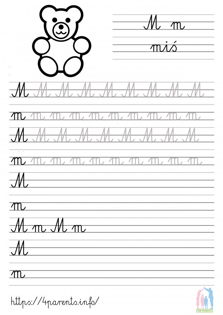 Nauka pisania liter - O literki do nauki pisania - Dla rodziców Dla dzieci