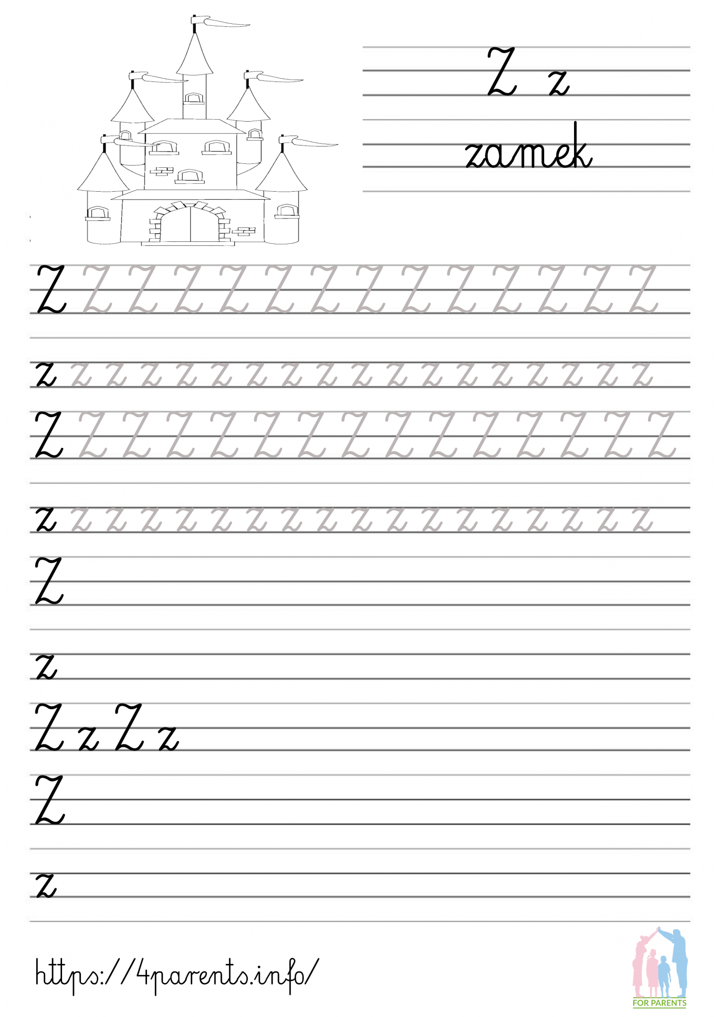 Nauka pisania liter - N literki do nauki pisania - Dla rodziców Dla dzieci